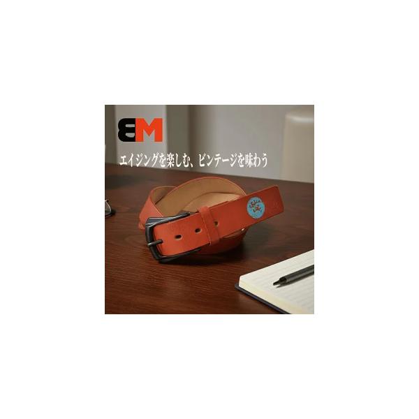 【姫路レザー ベルト メンズ ビンテージ加工 本革 MONCREST #507 男女兼用モデル】強い個性と存在感を味わえる、約4センチ幅の姫路レザーをビンテージ風に仕上げたレザーベルト。メンズ・レディースどちらにもお使いいただけます。姫路レ...