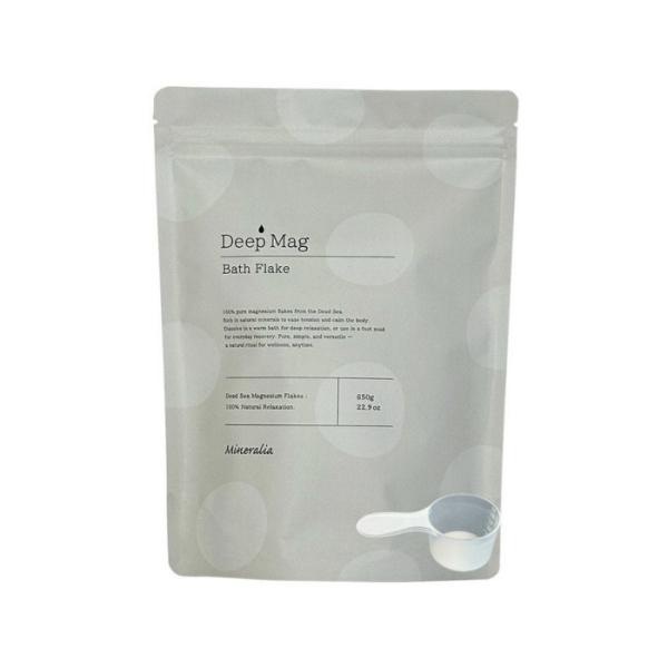 【内容量】650g1回あたり使用量：40〜80g【商品説明】死海の特徴であるマグネシウムの働きを強化したバスソルト新シリーズ『Deep Magバスフレーク』は死海から採取した塩化マグネシウムが高濃度に含まれたバスソルト。通常の「デッドシーバ...