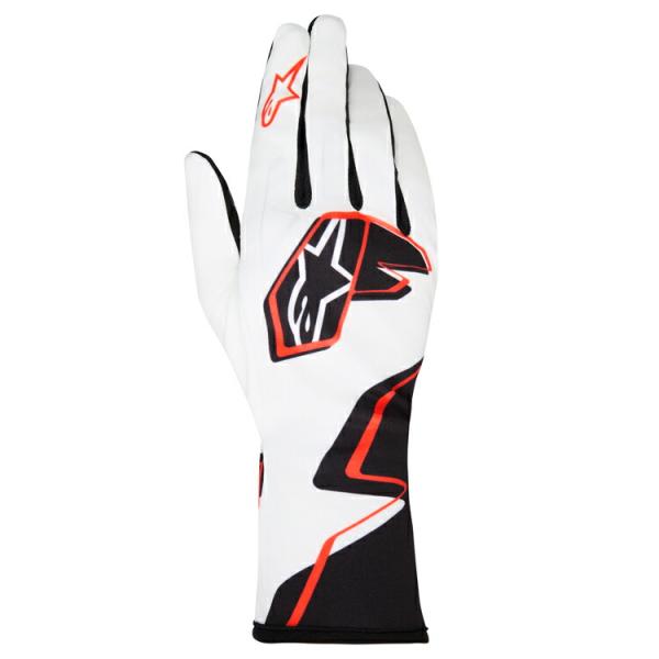 メーカー：alpinestars アルパインスターズモデル名：TECH-1 K RACE V2 GLOVE GRAPHIC1型　番：3550326カラー：ホワイト×ブラック×オレンジ(2082) OFF-WHITE BLACK HOT OR...