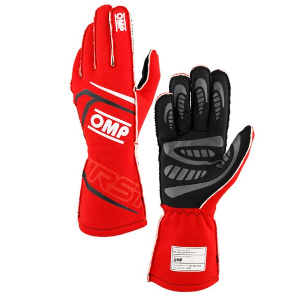 PROFESSIONAL RACING GLOVES FIRST MY2024・手のひらにはハイグリップシリコンラバーを採用・高品質でローコストなエントリーからエキスパートまで幅広く対応可能なモデルメーカー：OMP オーエムピーモデル名：F...