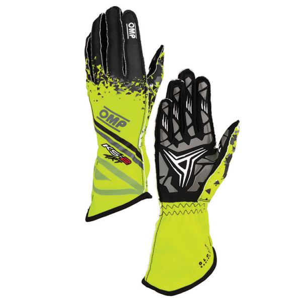 OMP RACING KART GLOVE KS2 ART MY2025・伸縮性のある軽量ポリエステル生地で、品質と耐久性が向上・グリップ力を高めるシリコンラバーパーム・フィット感を向上させる手首のゴムバンド・外縫い仕様・新しいグラフィック...
