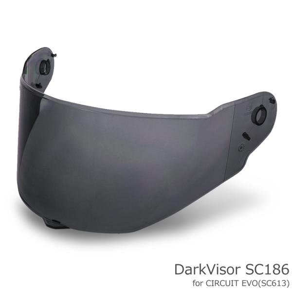※CIRCUIT EVO2 (SC0-0616-A0105)へは適合致しませんOMPヘルメット FULL FACE RACING KART用 サーキット エボ用パーツDARK SMOKE VISOR シールド主に入門用やレンタルカートにオス...