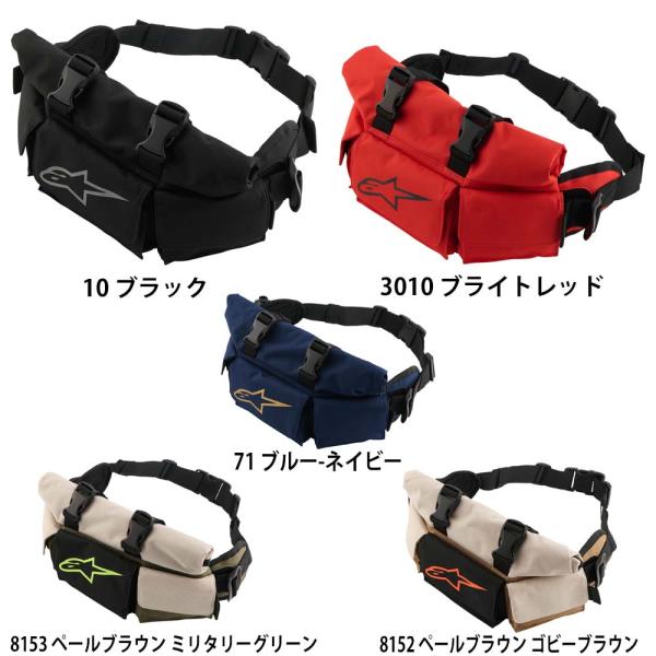 ・メーカー名：アルパインスターズ (Alpinestars)・品番：6100625・サイズ:ワンサイズ・容量:2.5リットル・カラー：10 ブラック、3010 ブライトレッド、71 ブルー-ネイビー、8152 ペールブラウン ゴビーブラウン...