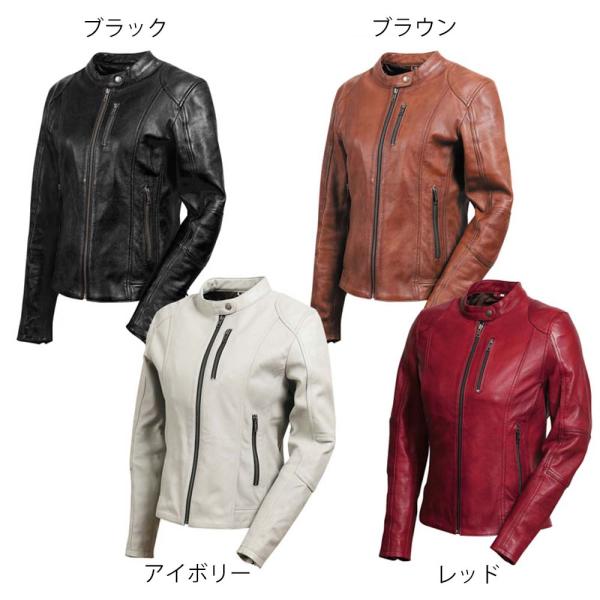 ★こちらはXLサイズのみです★・メーカー名：デグナー(DEGNER)・品番：FR20SJ-9A・カラー：ブラック、ブラウン、アイボリー、レッド・レディースサイズ：XL・肩・肘・背中にプロテクターを標準装備・素材：羊革・S:バスト 92cm/...