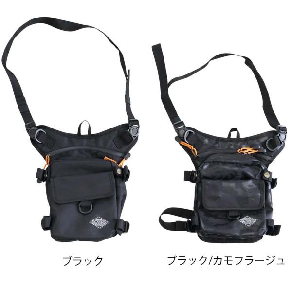 バイクに乗るときにとても便利なレッグバッグ容量を大きくし、500mlのペットボトルを固定できるペットボトルキーパー付き！サイズ調整可能な取り付けベルトウエストベルトは回転式バックル採用製品寸法(バッグ本体)幅19cm×高さ29cm×奥行10...