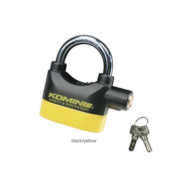 振動を感知すると警告音を発するアラーム付きパッドロック。パッドロック（南京錠）型なので、ディスクロックとしてだけでなく、お手持ちのチェーンと組み合わせて使用することも可能。アラーム機能はU字シャックルの差し込み方でON/OFFを選択可能。生...