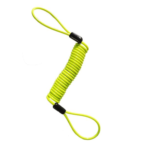 ・品番 :ML-124・長さ:2000mm(有効使用範囲 400〜1700mm)・太さ: Φ4mm・カラー: イエロー・重量：80gスパイラルワイヤー括りつけに便利使用用途、●ディスクロック等、器具のはずし忘れ防止に●ロック器具との併用で、...