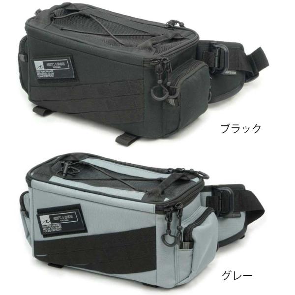・メーカー名：ラフアンドロード・品番：RR9615・品名：コンバットウエストバッグ・カラー：ブラック、グレー・容量：5.5L（ポケット容量込み）・サイズ：W28×D14×H15cm（メインスペース）・付属：グリムロックカラビナ×1,ボトムホ...