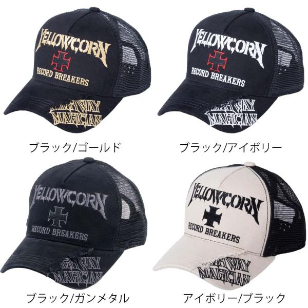 ・品番：YC-010・カラー：ブラック/アイボリー、ブラック/ゴールド、アイボリー/ブラック、ブラック/ガンメタル・サイズ：フリー(調整可能)・素材：コットン/ポリエステルメッシュ・ライセンスシール付き・本体価格：3,500円(税別)＋消費...