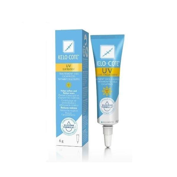 ケロコート UV 国内正規流通品[一般医療機器 / SPF30]柔らかく粘着性のある自己乾燥型のシリコンジェルで、塗布後すばやく乾いて透明な無色の皮膜シート層を形成して、塗布部位を保護します。紫外線からも傷跡を保護します。[メール便]