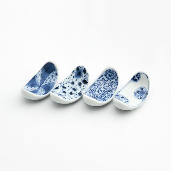 箸置き 材質：陶磁器 サイズ：幅55mm x 奥行き35mm x 高さ25mm（1個あたり）