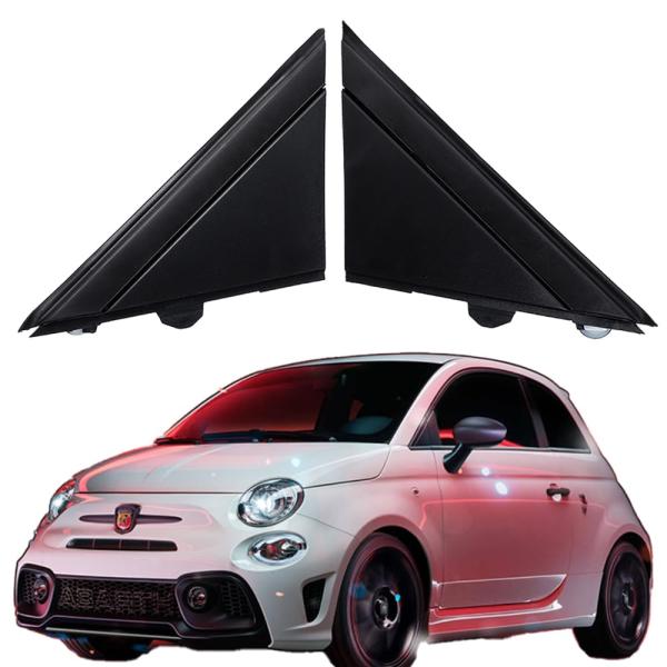「商品情報」商品名：フィアット アバルト FIAT ABARTH 500 500C 312 Aピラー コーナープレート チンクエチェント 三角 プレート 艶なし 左右セット【商品仕様】サイズ（約）：22.5cm×10.5cm×3cm【部品番...