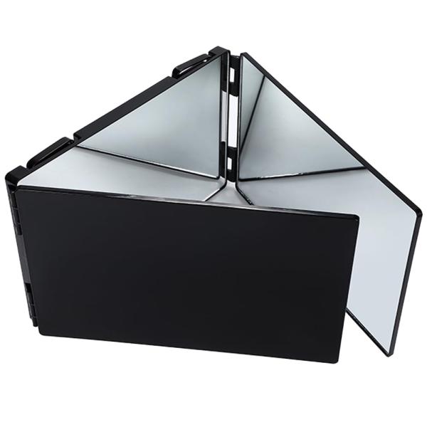 「商品情報」商品名：三面鏡 コンパクト 持ち運び 便利 高さ調整 吊り下げ 壁掛け 化粧鏡 折り畳み 5倍拡大鏡 セルフカット【商品仕様】サイズ（約）：詳細サイズは画像をご確認下さい。コンパクトで持ち運びが便利な三面鏡。吊り下げ四季のフック...