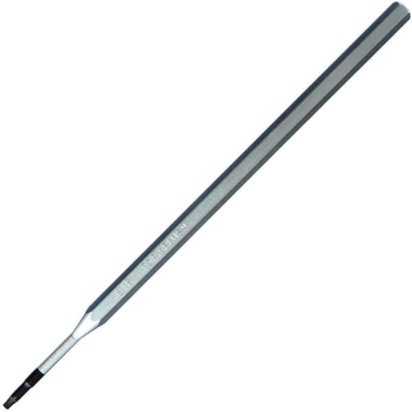 ●トルクスプラスネジ用の差し替え軸です。●高速化する工作機械のチップの取り替えに採用されています。●豊富なサイズの品そろえでさまざまなねじに対応します。●トルクドライバー用軸。●刃先：8IP●軸長(mm)：30●全長(mm)：170