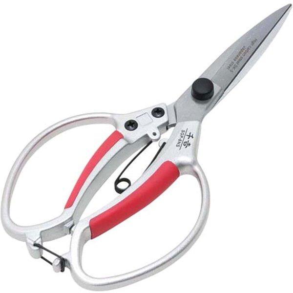 【商品仕様】全長:約235mm生木切断能力:10mm刃部:刃物鋼ハンドル部:アルミ【用途】木鋏【特徴】・剪定・整枝作業用・軽量・丈夫なアルミボディ・バネ付きで作業楽々できる【注意事項】※本来の用途以外には使用しないでください。※使用前には本...