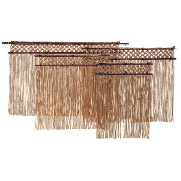 竹のたより 縄のれん150cm （５×４）■サイズ：約幅150×さがり120cm■材質：竹、イ草*使い始めの際、束ねた縄のクセ（曲がり）があります。時間の経過と共に戻ります。湿らせたりすると劣化に繋がる場合があります。天然素材を使用していま...