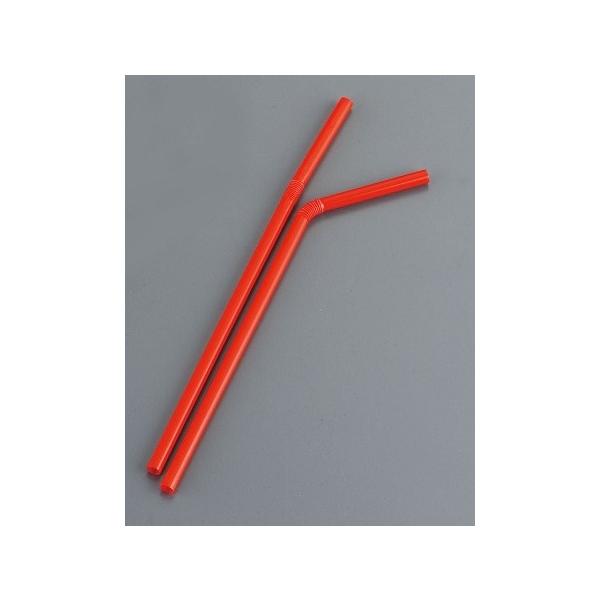 水野産業 フレックスストロー 裸(500本入) 赤