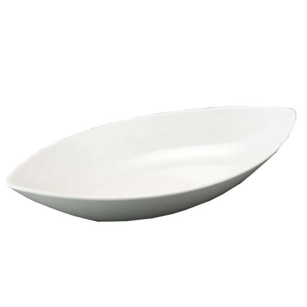 国際化工 マルケイ クリスタ リーフディッシュ アイボリーホワイト・C E189 IWC メラミン食器 メラミンウェア■サイズ(mm)：311×163×55h■容量：880ml■材質:メラミン樹脂