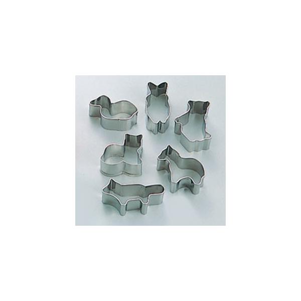 クインローズ 18-0ステンレス ステンレス ミニクッキー抜型 6pcsセット No.464