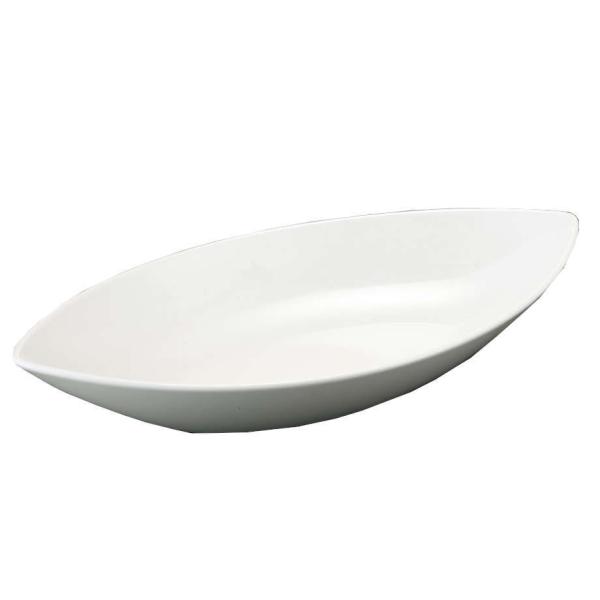 国際化工 マルケイ クリスタ リーフディッシュ アイボリーホワイト・C E189 IWC メラミン食器 メラミンウェア■サイズ(mm)：311×163×55h■容量：880ml■材質:メラミン樹脂