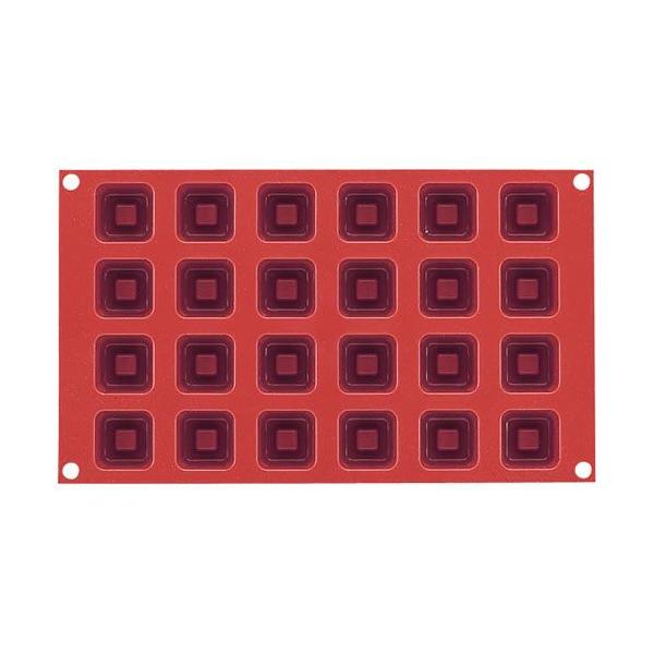 ■Martellato　マルテラート　フレキシブルノンスティックモルド　SF080　35　スクエアーサラバン　24ヶ取　：シリコンフレックス・フレキシブルモルド