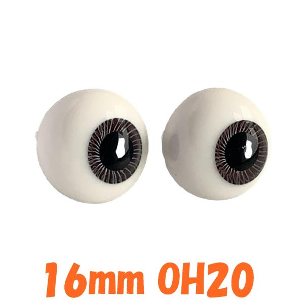 【サイズ（眼球直径）】16mm　※虹彩、瞳孔のサイズ、重量は、商品画像を参照ください。【カラー】ブラウン系透明感と発色が美しいブラウン系グラスアイです。ガラス製ならではの輝きで、人形やフィギュア、球体関節人形（BJD）などの作品に生命感を与...