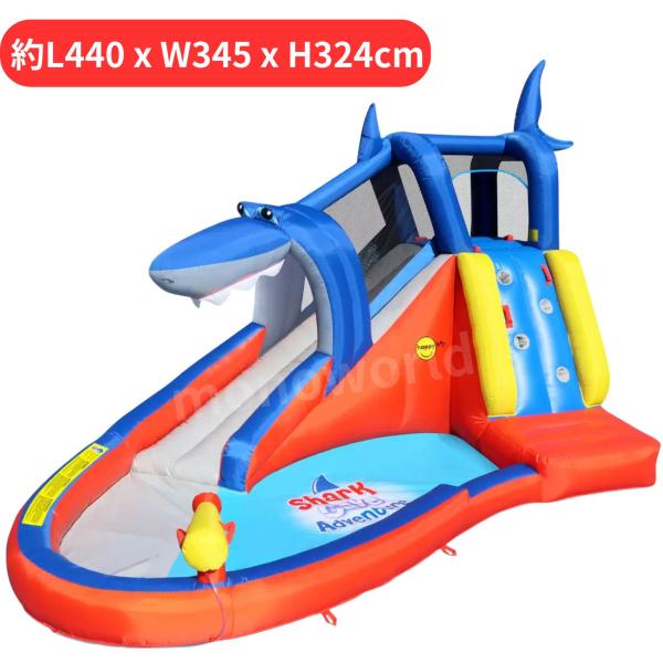 大型ウォータースライダープール！　コストコ  Costco  プール  通販・組み立ては、付属のブロワーを使い、約3分で出来上がり！・付属の杭で芝生など地面が柔らかい所に設置してくださいね！使用時寸法 ： 約 520ｘ390ｘ高さ324ｃｍ...