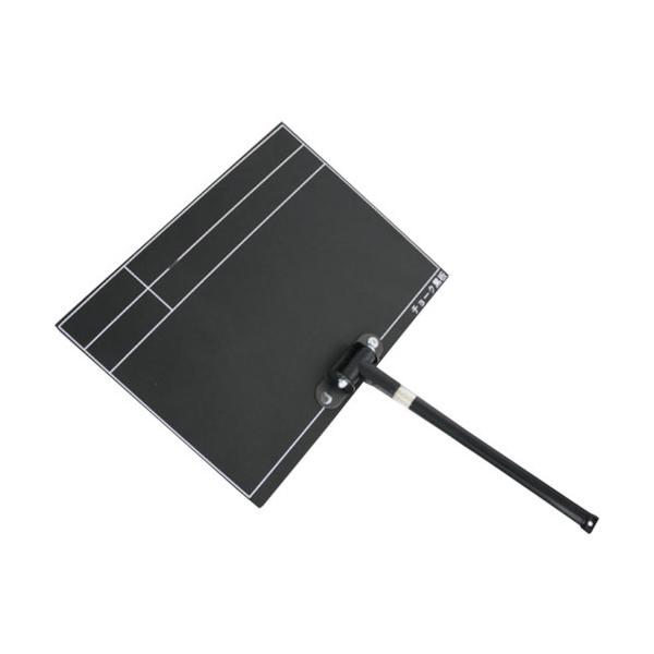 特徴　チョーク対応の木製黒板になります。用途　現場写真撮影用。　仕様　表示面サイズ：W255×200mm　シャフト寸法：200〜550mm　　　