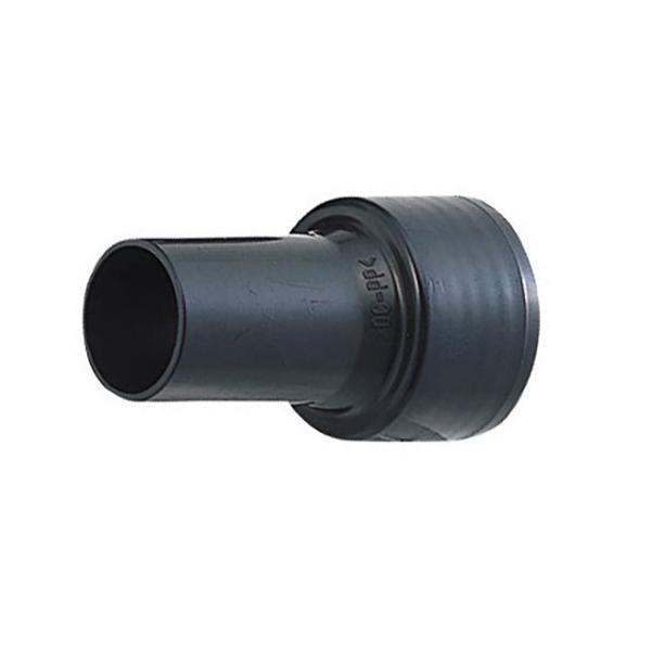 集じん機と工具を接続する際のジョイントです。電動工具接続用のホースに標準付属でついています。取り付けできない工具もありますので、適用はお持ちの工具の取り扱い説明書をご確認ください。