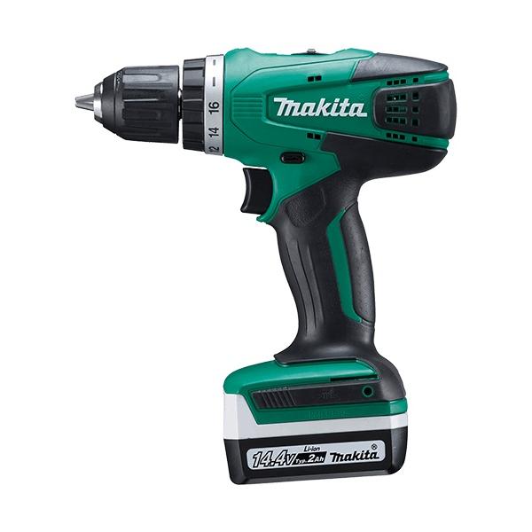 マキタホーム用電動工具シリーズです。16段クラッチ+直結オードで各種穴あけ作業が快適にできます。ホーム用専用の14.4Vバッテリー(2.0Ah)搭載　■木工：25mm■鉄工：10mm■チャック能力：0.8〜10mm■全長：198mm■質量：...