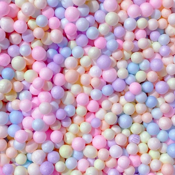マカロンカラー発泡ビーズ 500ccバッグ500ccのサイズ感は画像をご参照ください＊サイズ＊＊2~3mm(今回入荷分ブルー多めです。画像にてご確認ください)＊4~6mm＊6~10mm スライム販売 スライム材料 通販 スライム資材 スライ...