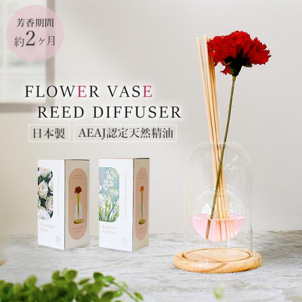 精巧に作られた造花と二重ガラス構造のフラスコ型リードディフューザーの組み合わせ。厳選された自然素材のみを使用した精油の香りは、ホワイトローズを基調とした高級感のあるパウダリームスク、清らかなフローラルと果実を合わせたフルーティーフローラルの...