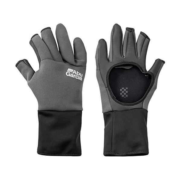 ロングカフスNPグローブ3フィンガー パームレス グレー L