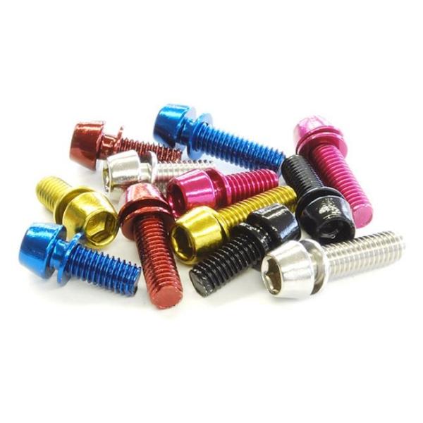 ・素材：ステンレス・重量：約5.7g・サイズ：M6×20・用途：ハンドルステムなど・サビに強いステンレス製・豊富なカラーでドレスアップに最適・1セット6本入り