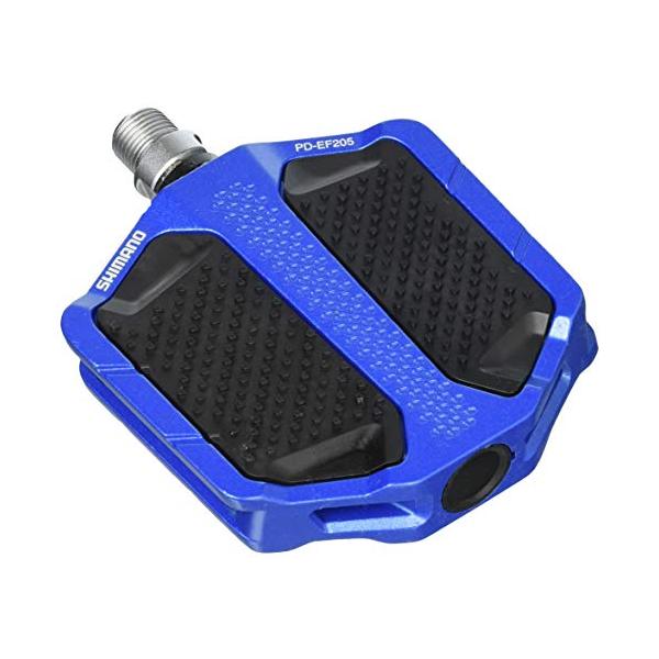 シマノ (SHIMANO) ペダル (フラット) PD-EF205 ソリッドプラットフォーム仕様 ブルー EPDEF205B