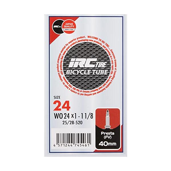 IRC TIRE (アイ・アール・シー) 自転車 チューブ WO 25-520・24 × 1-1 1/8 仏式バルブ40mm