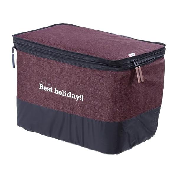 川住製作所 自転車 2段式前カゴカバー デニム柄(ワイド型) KW-557WR ワインレッド