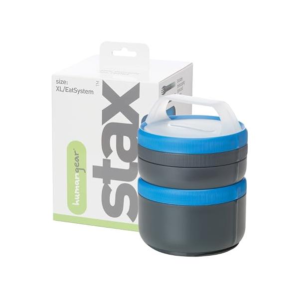 humangear(ヒューマンギア) コンテナ 小物入れ パッキン ヒューマンギア スタックス XL グレー×ブルー(GYBL) 1899097