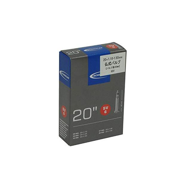 SCHWALBE(シュワルベ) 【正規品】20×1.10/1.50、20×11/8(406)用チューブ 仏式 40mmバルブ 6SV