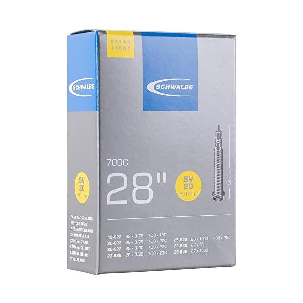SCHWALBE(シュワルベ) 【正規品】700×18/25C用チューブ 仏式 50mm ミディアムロングバルブ 20SV-ML