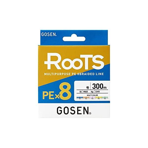 ・長さ:300m・サイズ:0.8号・カラー:マルチカラー(10ｍ色分け、1m・5mピッチマーク)・仕様:8本組PEライン