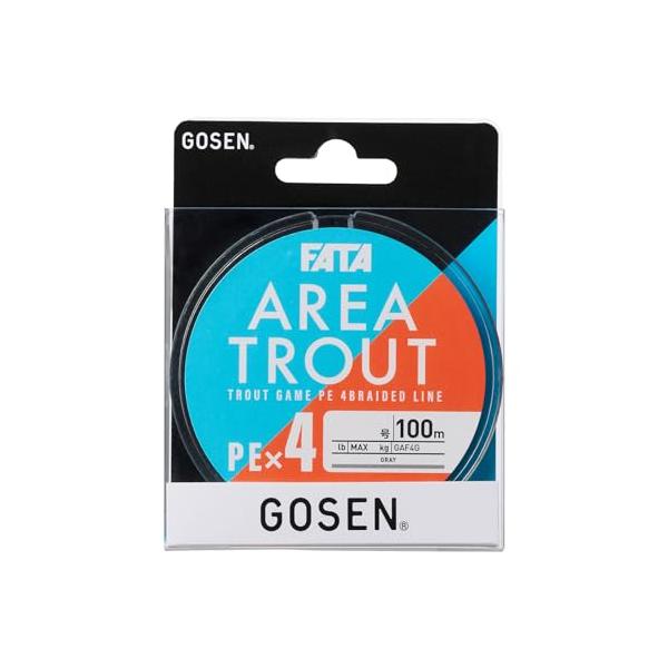 ゴーセン(Gosen) FATA AREA TROUT PE×4 100m 0.4号 GAF4G1004グレー