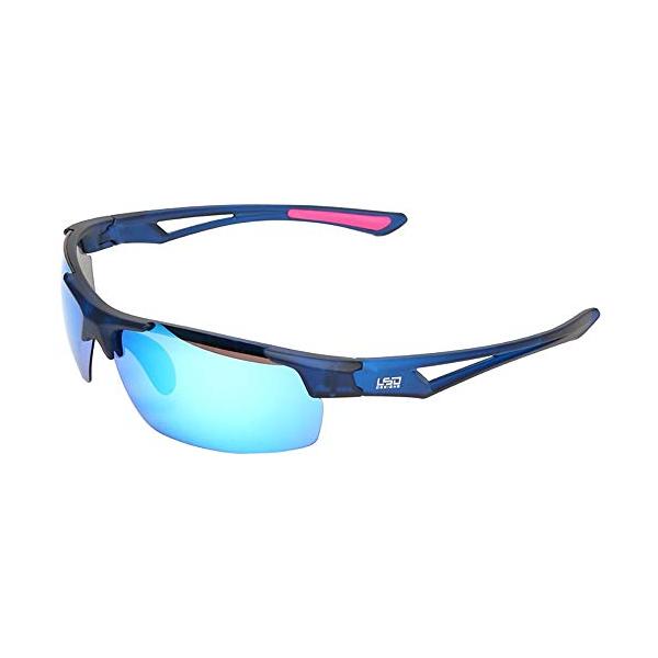 ・フレームカラー:ネイビーピンク / レンズカラー:ダイアモンドホワイトブルー・紫外線カット率: UV400nm /カット率99％ 以上