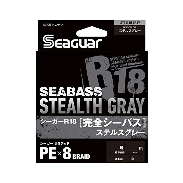 シーガー(Seaguar) ライン PEライン シーガーR18 完全シーバス 釣り用PEライン 200m 0.8号 15lb ステルスグレー