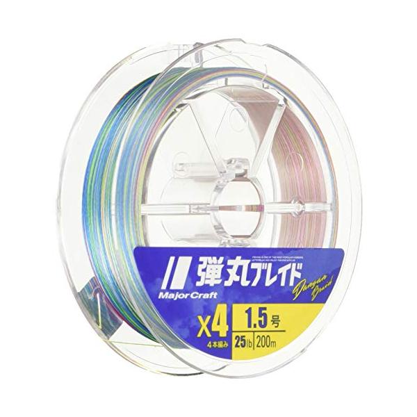 メジャークラフト PEライン 弾丸ブレイド 4本編み マルチカラー DB4-150/1.5MC マルチカラー 150M/1.5号