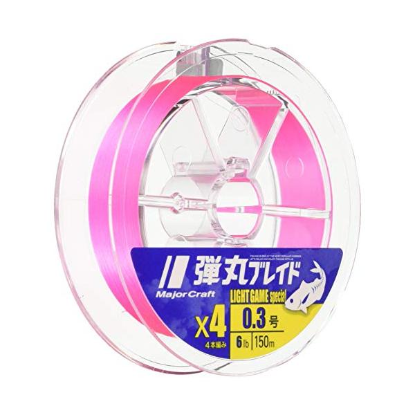 メジャークラフト PEライン 弾丸ブレイド 4本編み ライトゲーム用 DBL4-150/0.4PK ピンク 150M/0.4号
