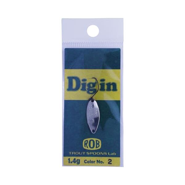 ロブルアー(Rob Lure) Dig in (ディギン) 1.4ｇ #2 シルバー