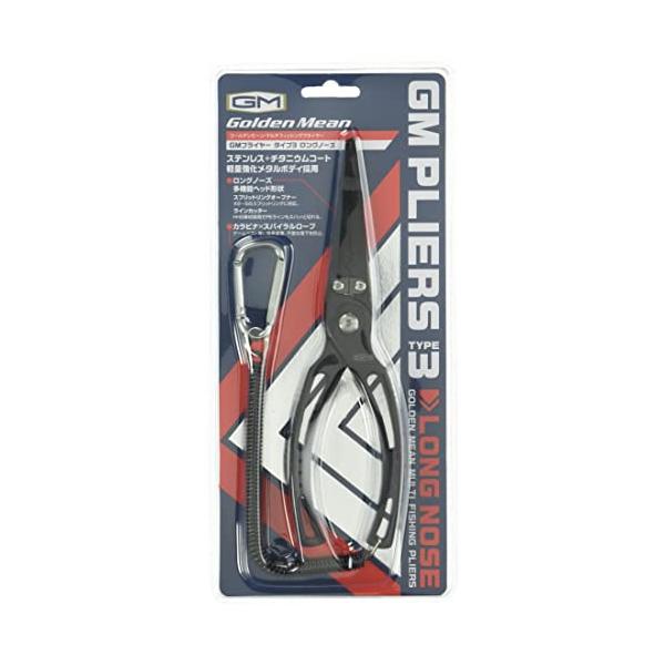 ゴールデンミーン(Golden Mean) GMプライヤー タイプ3ロングノーズ ブラック