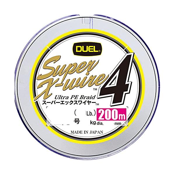デュエル PEライン ススーパーエックスワイヤー4 2.0号 200m 5色/イエローマーキング H3593N-5CR