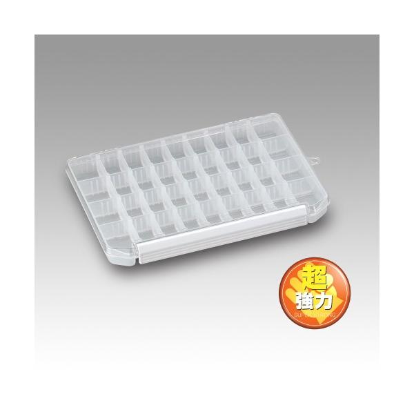 クリアケースC-1200NS■サイズ：255×190×28mm■カラー：クリア■素材：蓋/止具：ポリカーボネート本体/仕切板：ポリプロピレン■備考：可変仕切板32枚付浅型タイプ※画像はイメージです。商品スペックは上記の通りです。